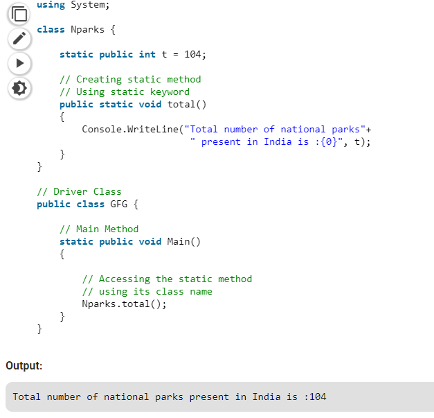 Static Method · C